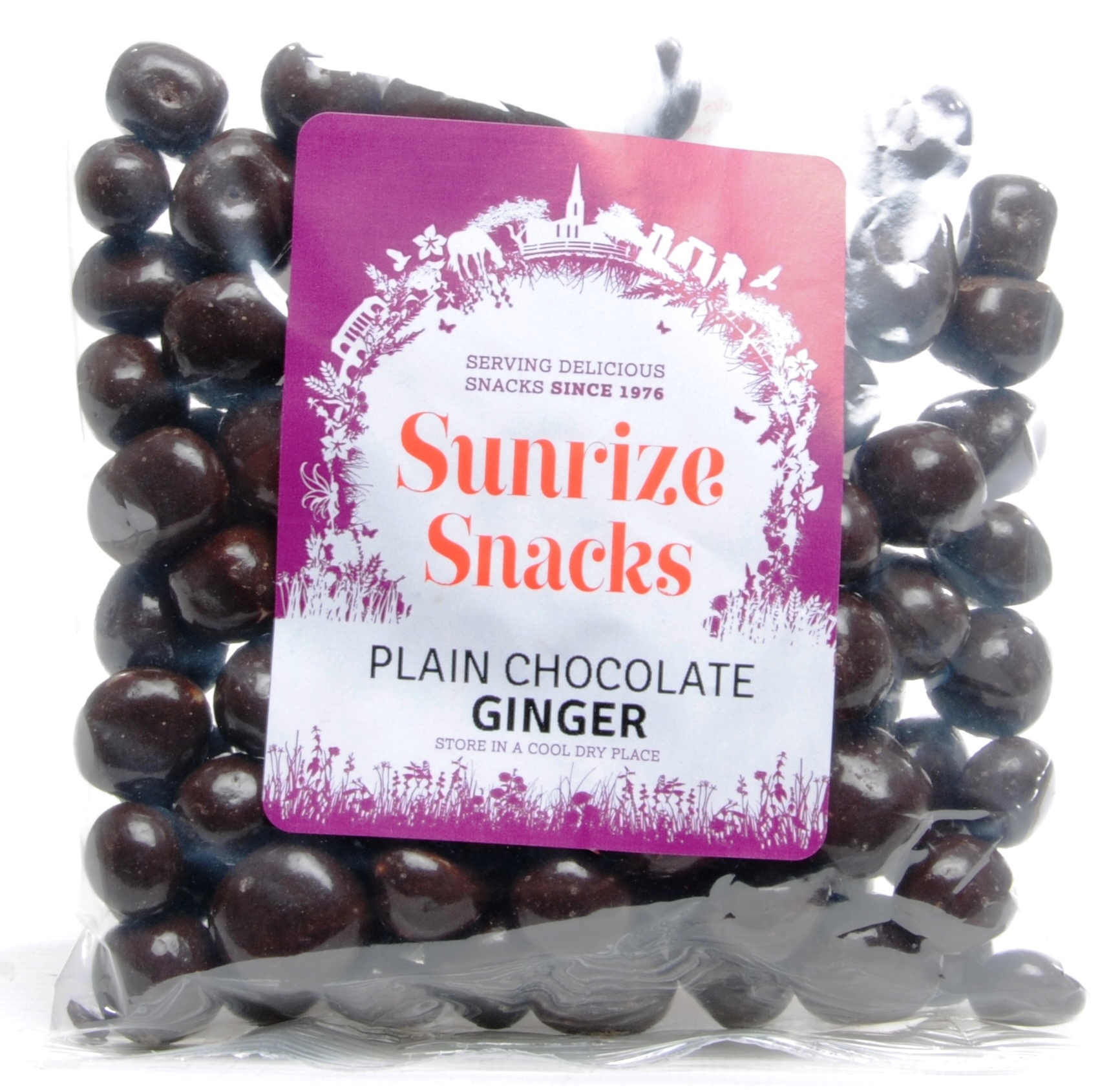 Sunrize Snacks Plain Chocolate Ginger - Dike & Son